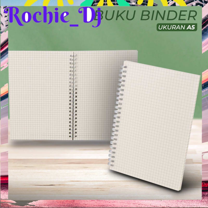 Jual BUKU BINDER CATATAN JURNAL HARIAN NOTEBOOK UKURAN A5 GRID PAGES ...