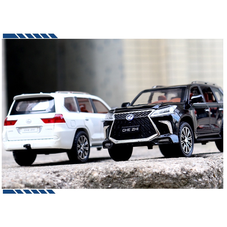 Jual diecast Chezhi Lexus LX570 SUV Mobil miniatur 1:24 suara lampu ban ...