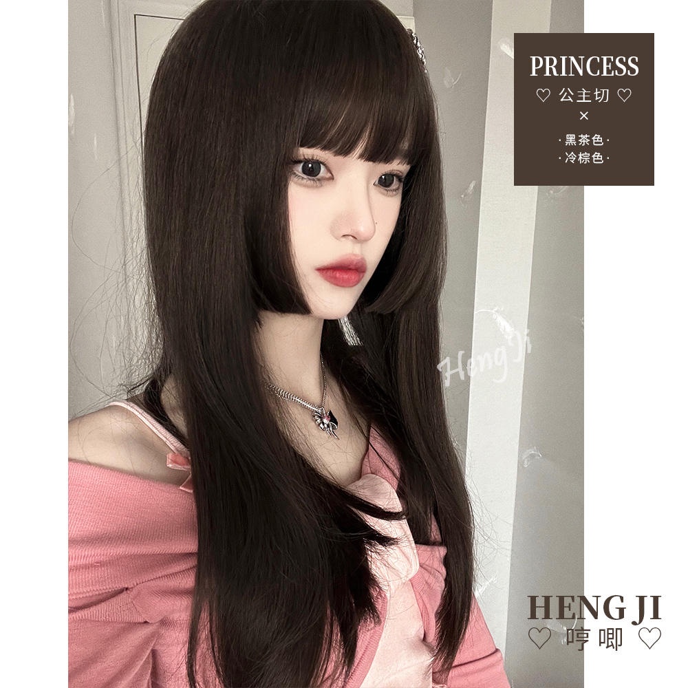 Jual Heng Ji - Black brown 60 cm Himecut - Lolita Wig - Daily Wig Hitam Natural - Lolita Wig ...