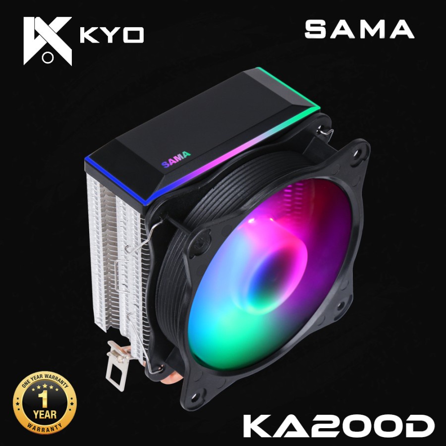 Jual KYO SAMA KA200D CPU COOLER RGB FAN PROCESSOR COOLER RGB 2 Heatpipe ...