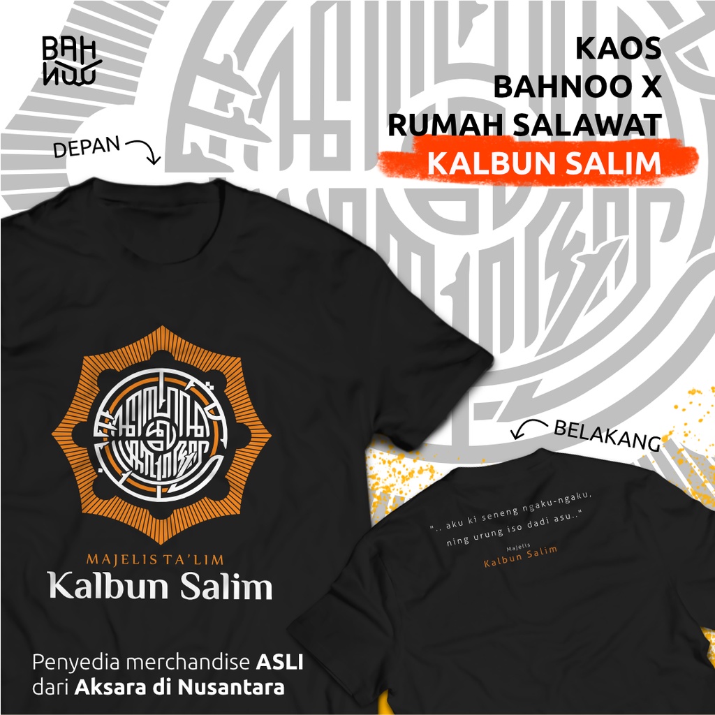 Jual Kaos Bahnoo x Rumah Salawat : Kalbun Salim - Kaligrafi Aksara Jawa ...