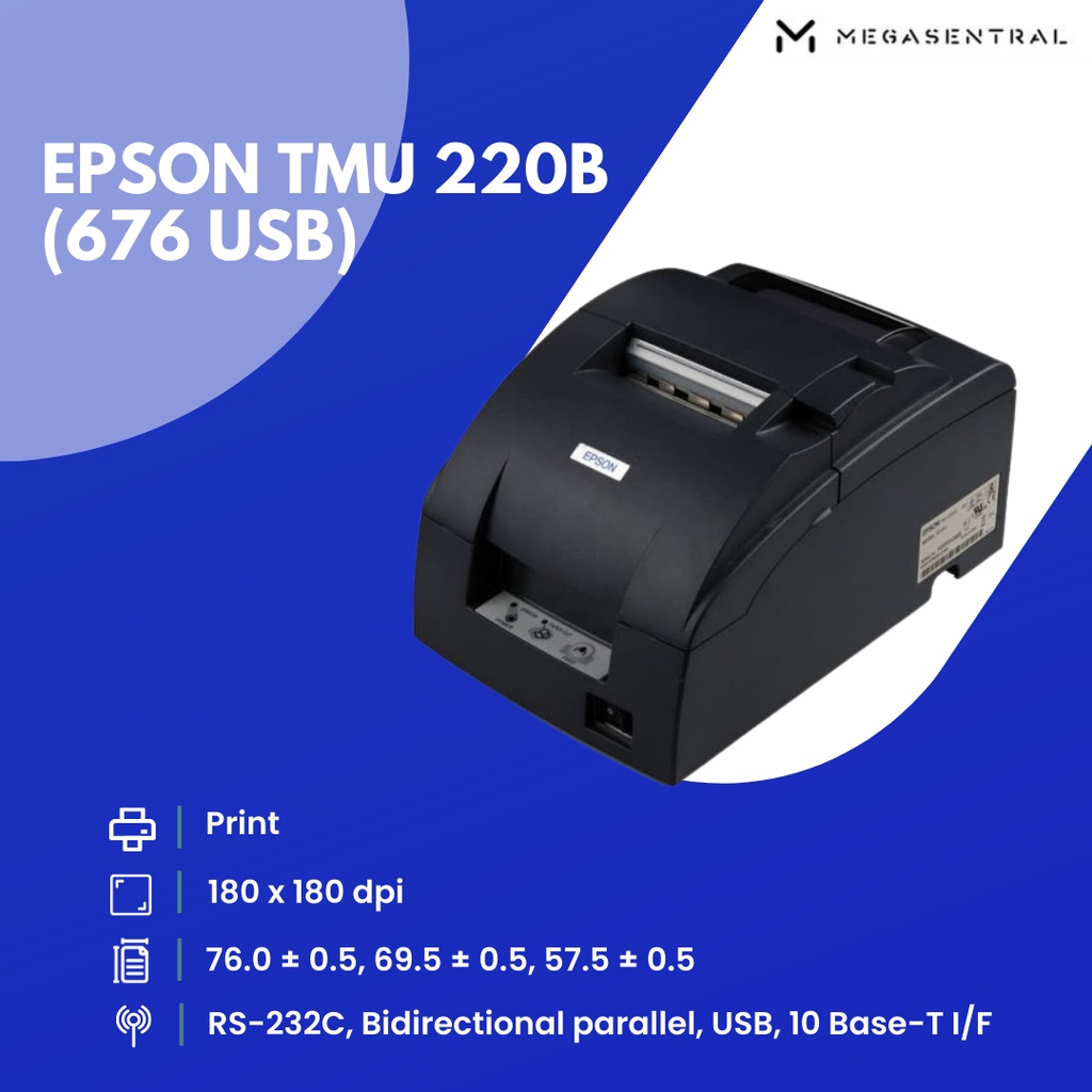 Jual Printer Epson TMU 220B Auto Cutter ( Pararel/USB/Lan) | Shopee ...