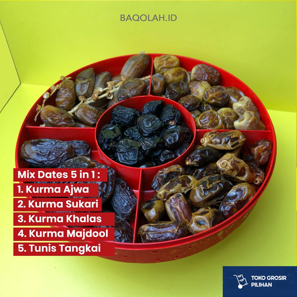 Jual PAKET KURMA 5 IN 1 | Kurma Mix Dates 5in1 | Paket Oleh Oleh Haji ...