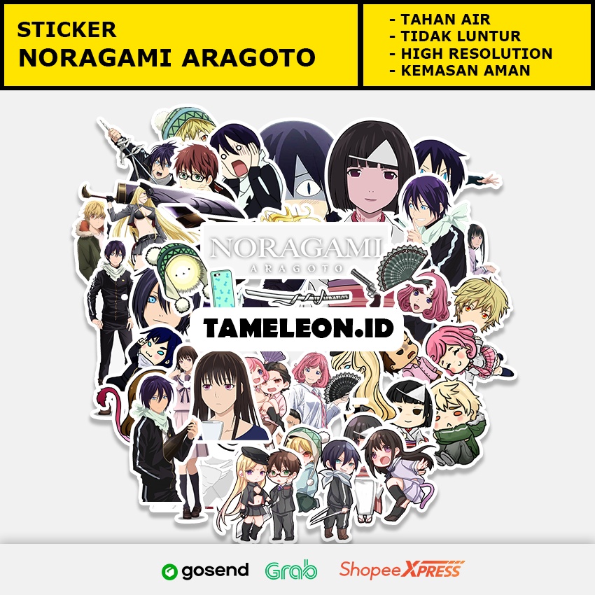 Jual Sticker Anime Noragami Aragoto,Yato,Bishamon.Yukine,Hiyori Sticker ...