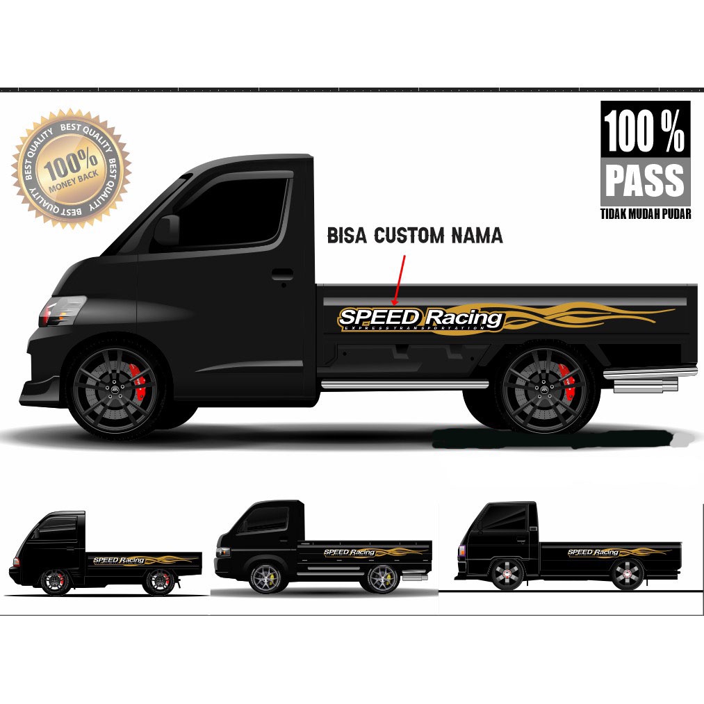 Jual 0714 cutting sticker strip bak minimalis pickup l300 carry new ...