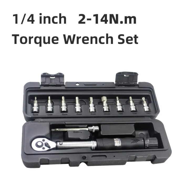 Jual Torque Wrench Kunci Torsi Sepeda Carbon 2-14Nm Tool kit Repair Set ...