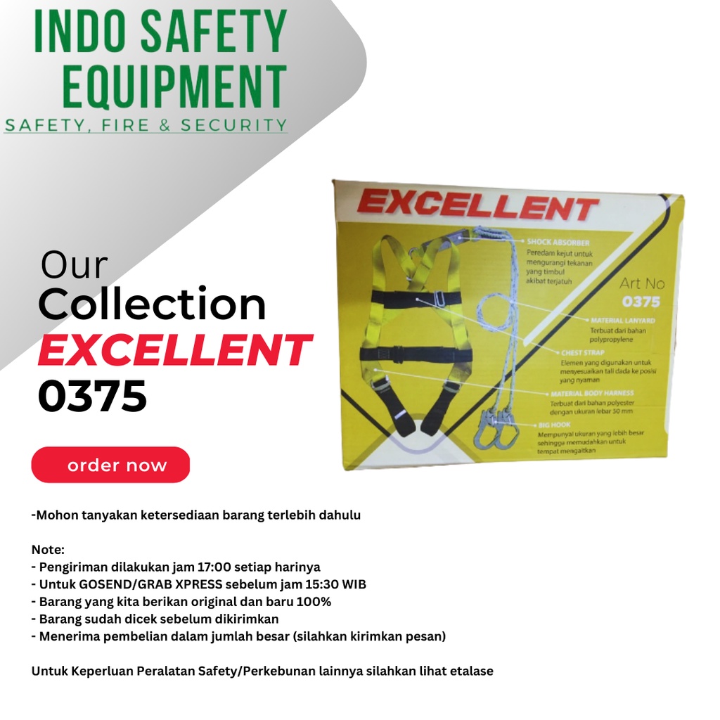 Jual Body Harness Excellent 0375 Absorber double lanyard | Shopee Indonesia
