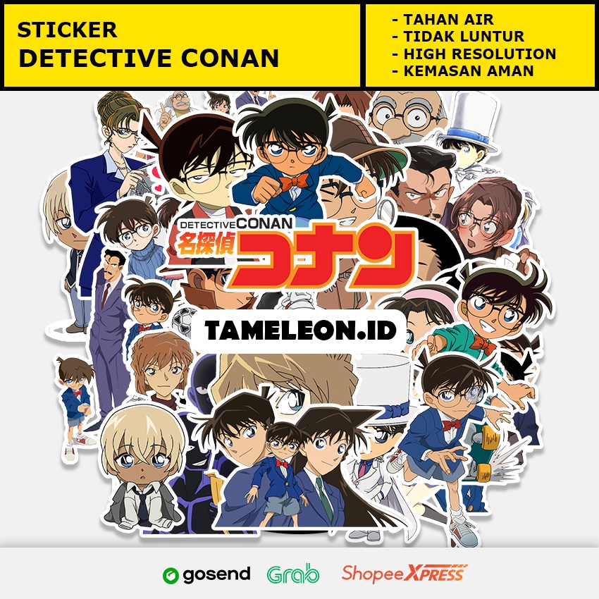Jual Sticker Anime Detective Conan shinichi kudo, heiji,shuichi,kogoro ...