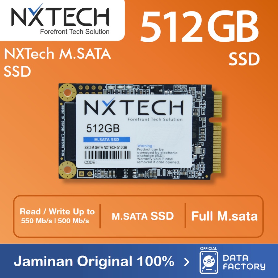 Jual SSD M.SATA / MSATA / M SATA 512GB NXTECH RESMI / 512 GB / FULL MSATA | Shopee Indonesia