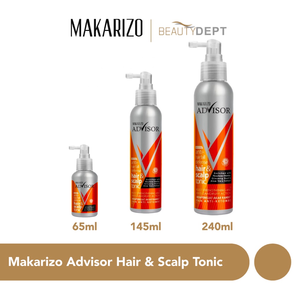 Jual Makarizo Adv Tonic 145ml - 240ml - 65ml (Anti Hair Fall Defense ...