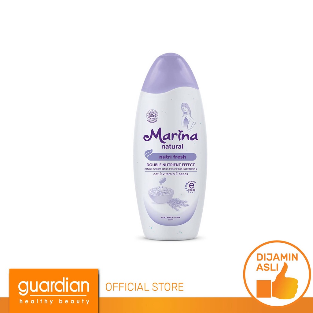 Jual MARINA Hand Body Lotion NATURAL NUTRI FRESH 350ml | Shopee Indonesia