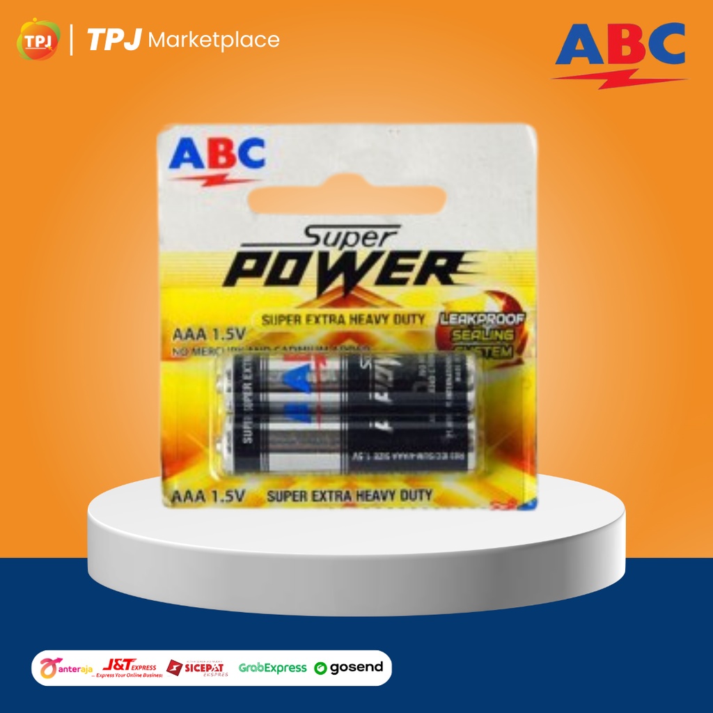 Jual BATERAI ABC SUPER POWER AAA A3 BATERE 1,5 VOLT BATTERY BATU BATRE ...