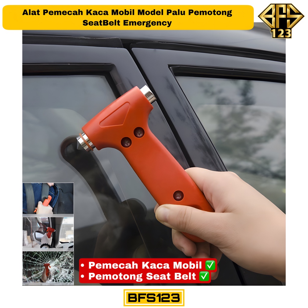 Jual Alat Pemecah Kaca Mobil Model Palu Pemotong SeatBelt Emergency ...