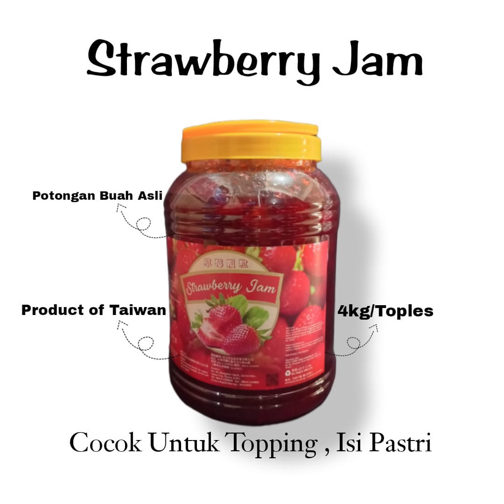 Jual Strawberry jam/mango/kiwi/passion fruit Jam/selai strawberry ...