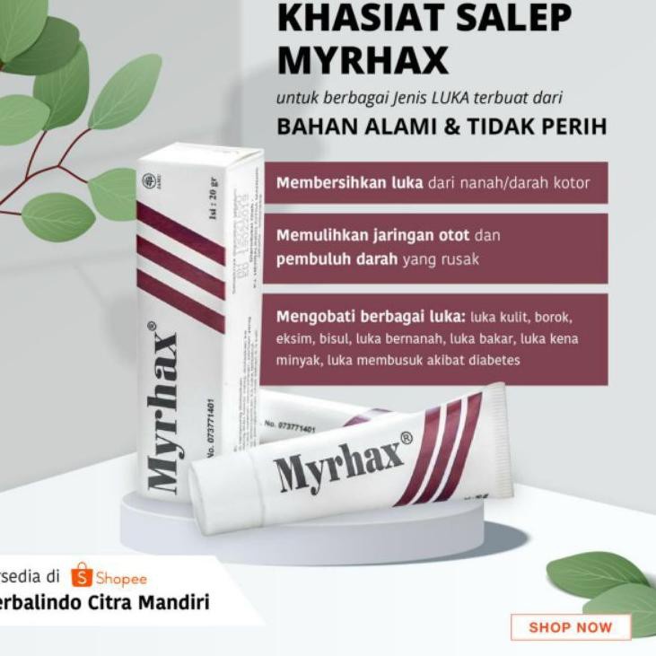Jual Myrhax 20 Gr Salep eksim, luka bakar, luka bernanah, luka diabetes ...
