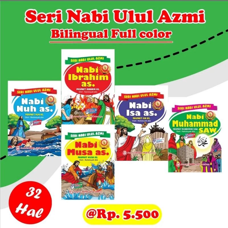 Jual Paket isi 5 Buku Anak Kisah Nabi Seri Nabi Ulul Azmi dan kisah 25 ...