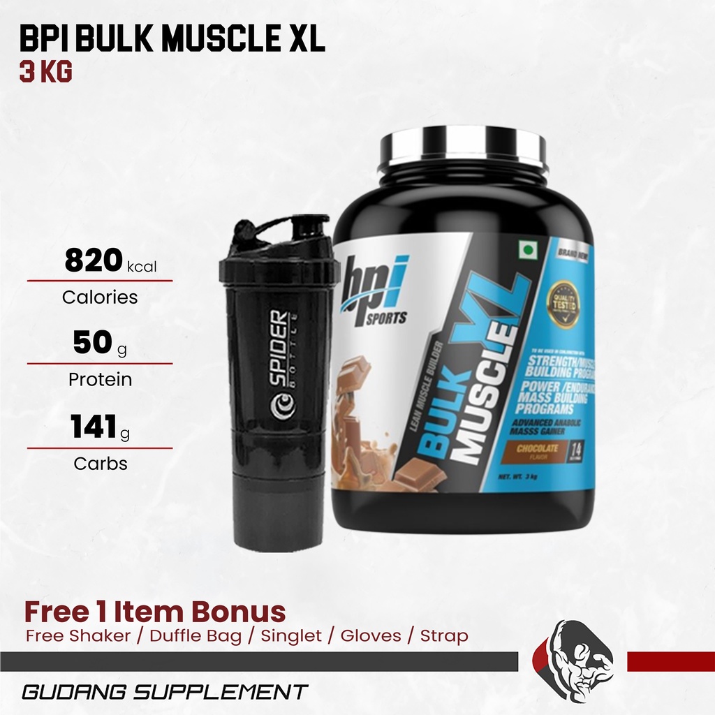 Jual BPI Sports Bulk 3 Kg Muscle XL Gainer Weight Gainer | Shopee Indonesia