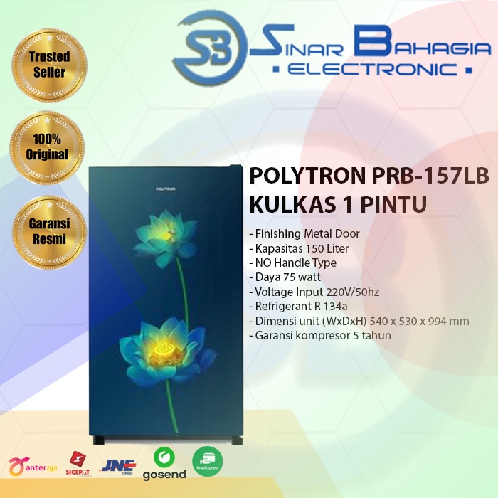 Jual POLYTRON PRB-157LB KULKAS 1 PINTU (NEW) (KHUSUS BANDUNG) | Shopee ...