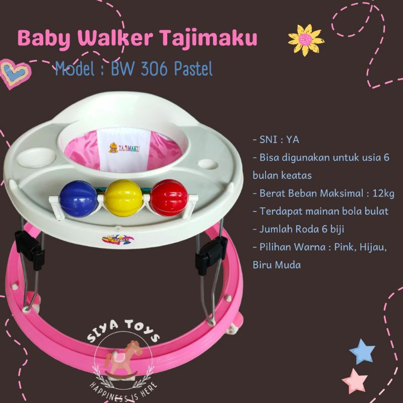 Jual SIYA FREE KARDUS & BUBBLEWRAP BABY WALKER STANDART APOLLO BAYI BW ...