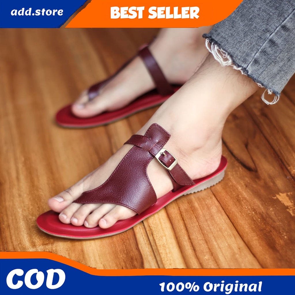Jual Sandal Flat Wanita Sandal Cewe Cewek Terbaru Kekinian 2023 Lidya ...