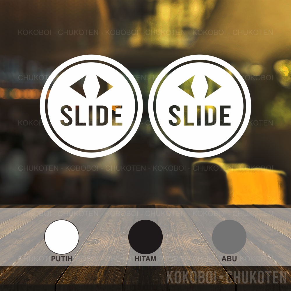 Jual Stiker Pintu Slide Kaca Cafe Kafe Resto Kantor Sign Stiker Cutting ...