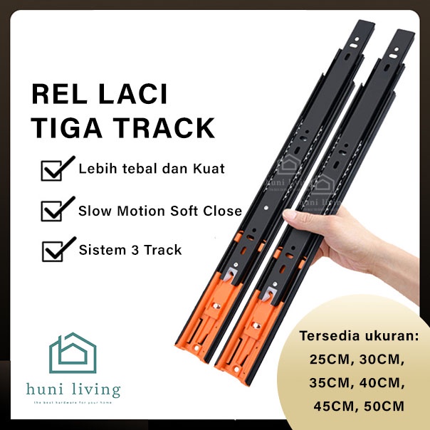 Jual Rel Laci 2x Double Tarik Full Extension RD 45mm 25 30 35 40 45 50 ...