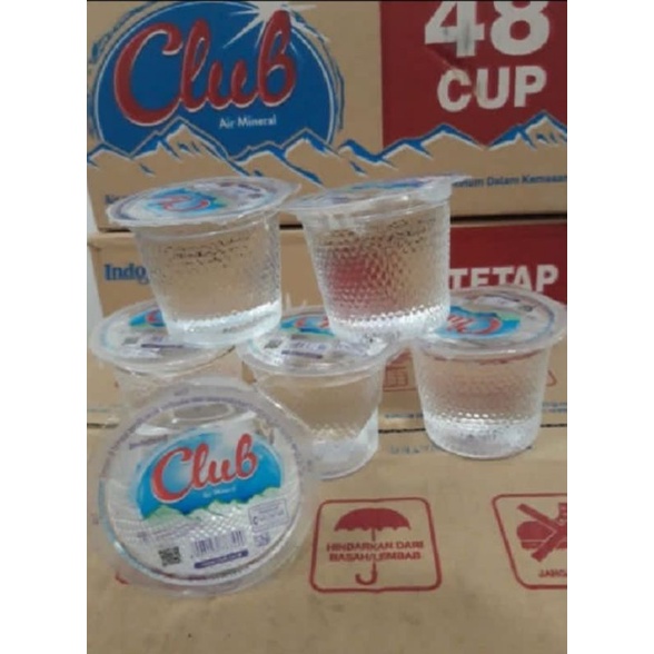 Jual club air mineral gelas cup mini 150ml x 48pcs | Shopee Indonesia