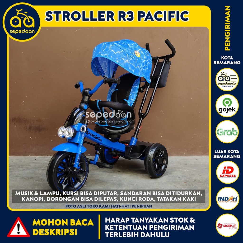 Jual Sepeda Roda Tiga Anak PACIFIC - Stroller Bike 7 (CARGO) | Shopee Indonesia