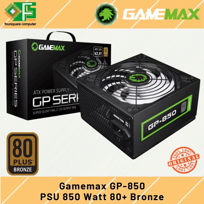 Jual Gamemax GP-850 PSU 850 Watt 80+ Bronze | Power Supply 850W 80 Plus ...