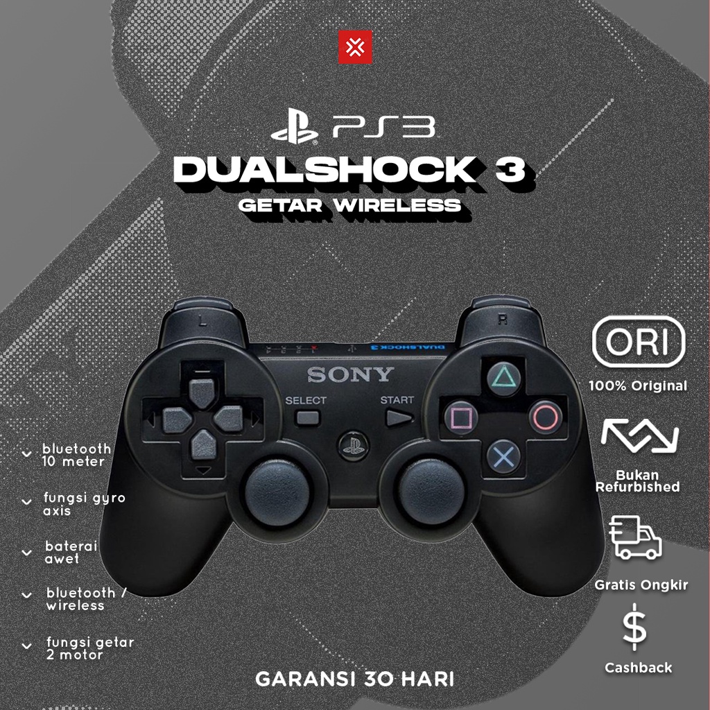 Jual Stik PS3 Joystick Original Pabrik Wireless Premium Playstation 3 ...