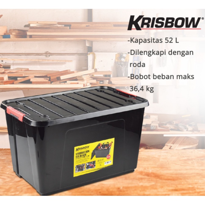 Jual Krisbow 52 Ltr Kotak Perkakas Plastik/Container Box/Storage Box ...