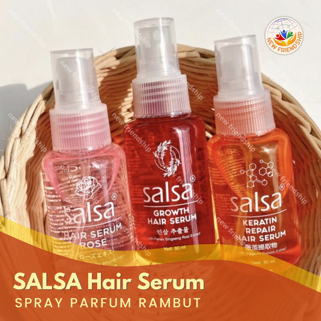 Jual [ SALSA ] Hair Serum Growth Rose Keratin Spray Parfum Rambut BPOM ...