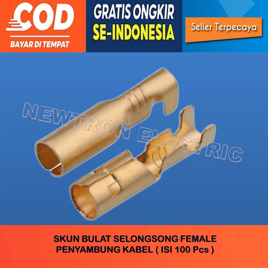 Jual ISI 100 PCS Terminal SKUN PELURU FEMALE PENYAMBUNG KABEL | Shopee ...