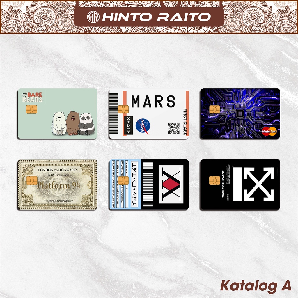 Jual Stiker Kartu ATM - Sticker Skin Card Vinyl Emoney Flazz Katalog A ...