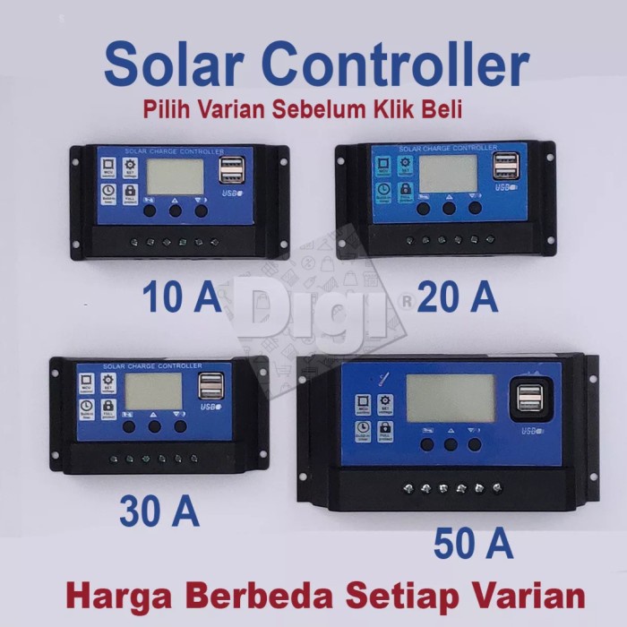 Jual Solar Controler SCC PWM 10A 20A 30A 50A 60A System 12V/24V Automatis | Shopee Indonesia