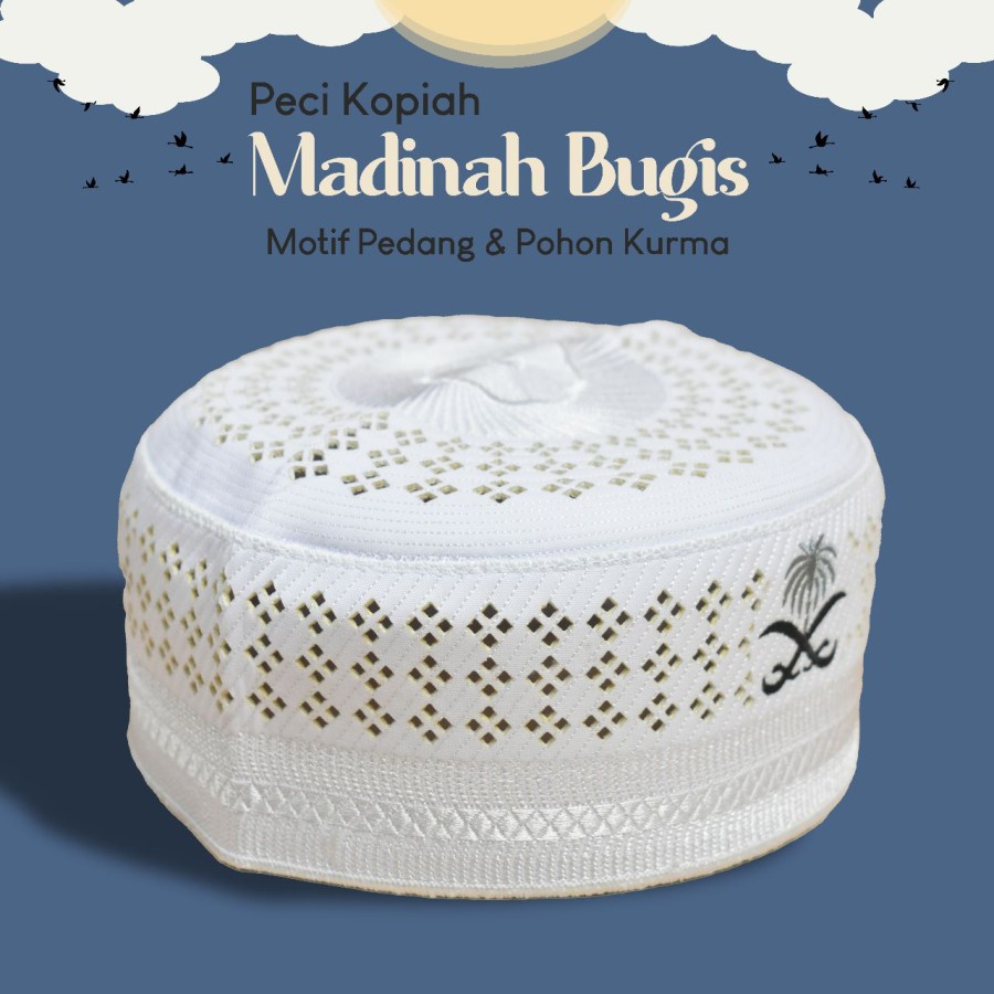 Jual Peci Madinah Bugis putih pohon pedang kurma | Shopee Indonesia