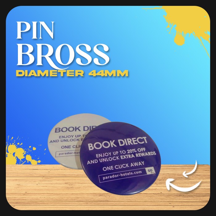 Jual Pin Bros 4.4mm custom print | Shopee Indonesia