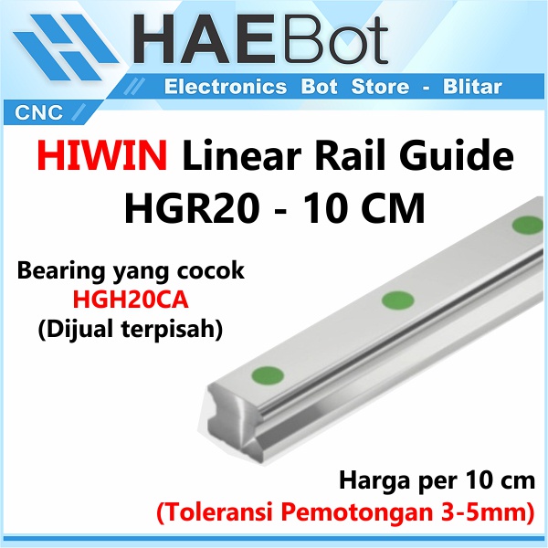 Jual [HAEBOT] HIWIN Linear Guide Rail HGR15 HGR 20 20mm 10cm Rel CNC ...