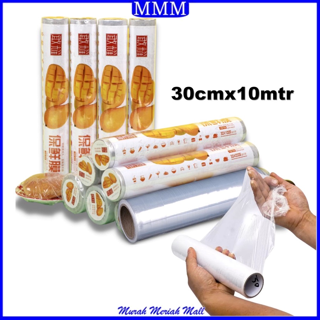 Jual MMM Plastik Wrap Pembungkus Makanan 30cm x 10mtr Food Wrapping ...