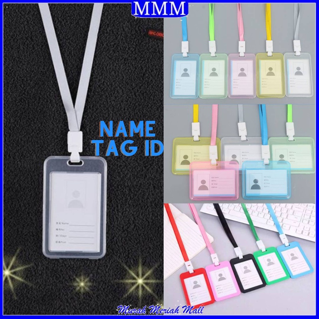Jual MMM Name Tag Id Card Transparant Gantungan Kartu Nama Plastik ...