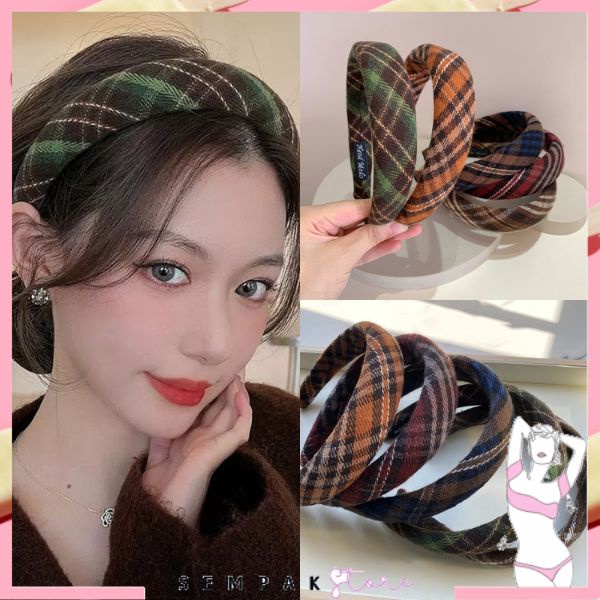 Jual SS Bando Kain Tebal Motif Batik Wanita Korea Headband Cloud Batik ...