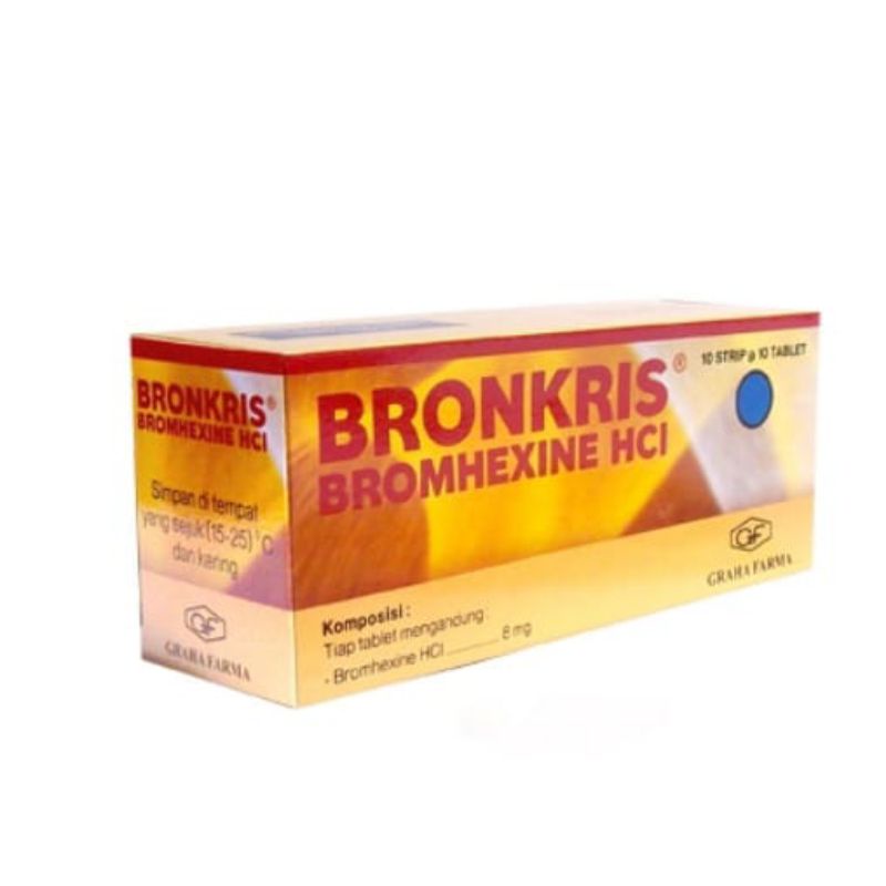 Jual Bronkris isi 100 tablet per box Bromhexine HCI | Shopee Indonesia