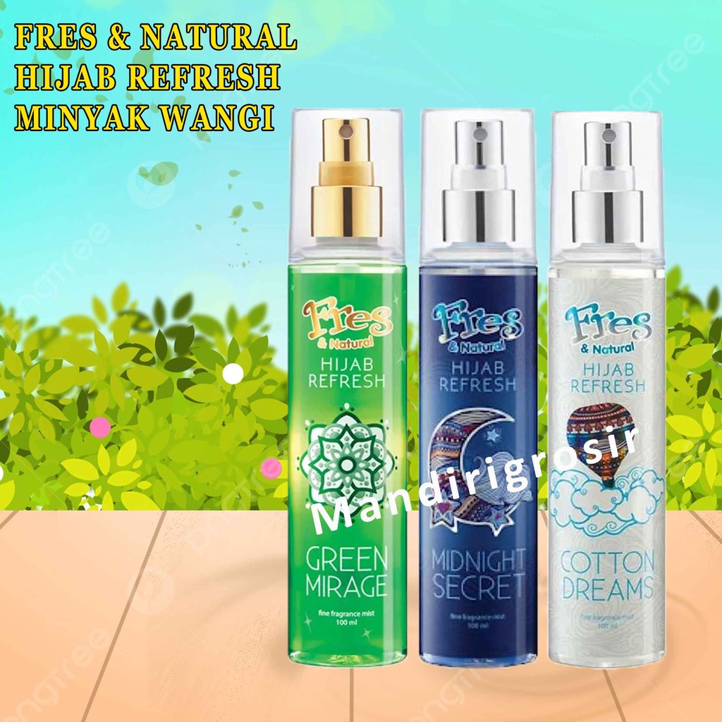 Jual Naturals Hijab Refresh* Parfum Fresh* Minyak Wangi* 100ml | Shopee ...