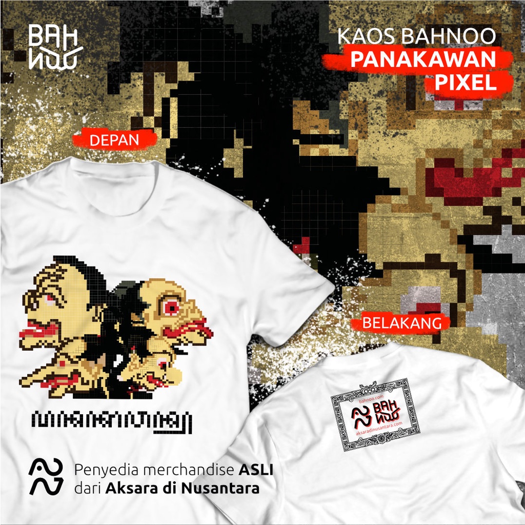 Jual Kaos Bahnoo - Panakawan Punakawan Pixel Aksara Jawa | Shopee Indonesia