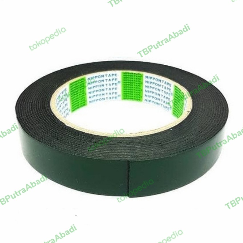 Jual Double Tape Hijau Foam Busa 1 inch Dobel Tape Hijau Solasi Lakban | Shopee Indonesia