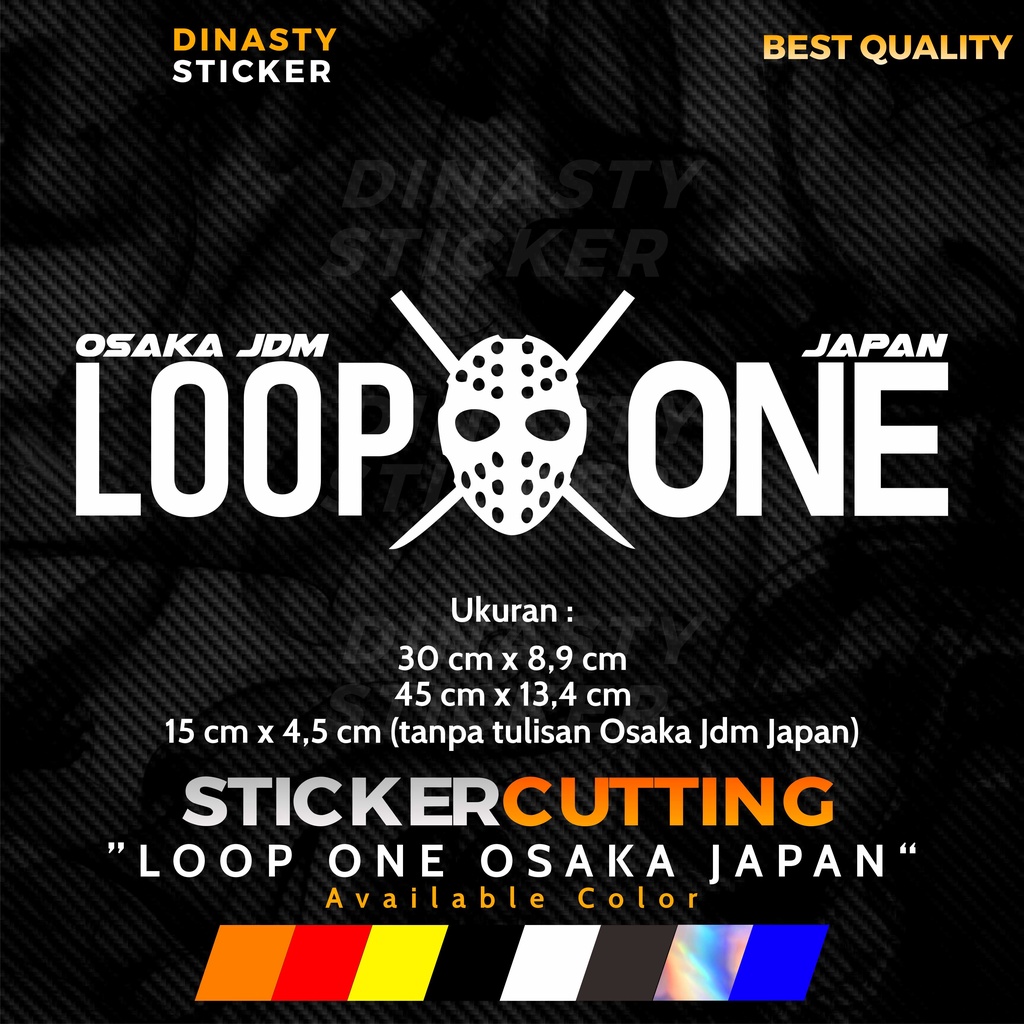 Jual STICKER STIKER CUTTING VIRAL LOOP ONE OSAKA JDM JAPAN KANJO ...