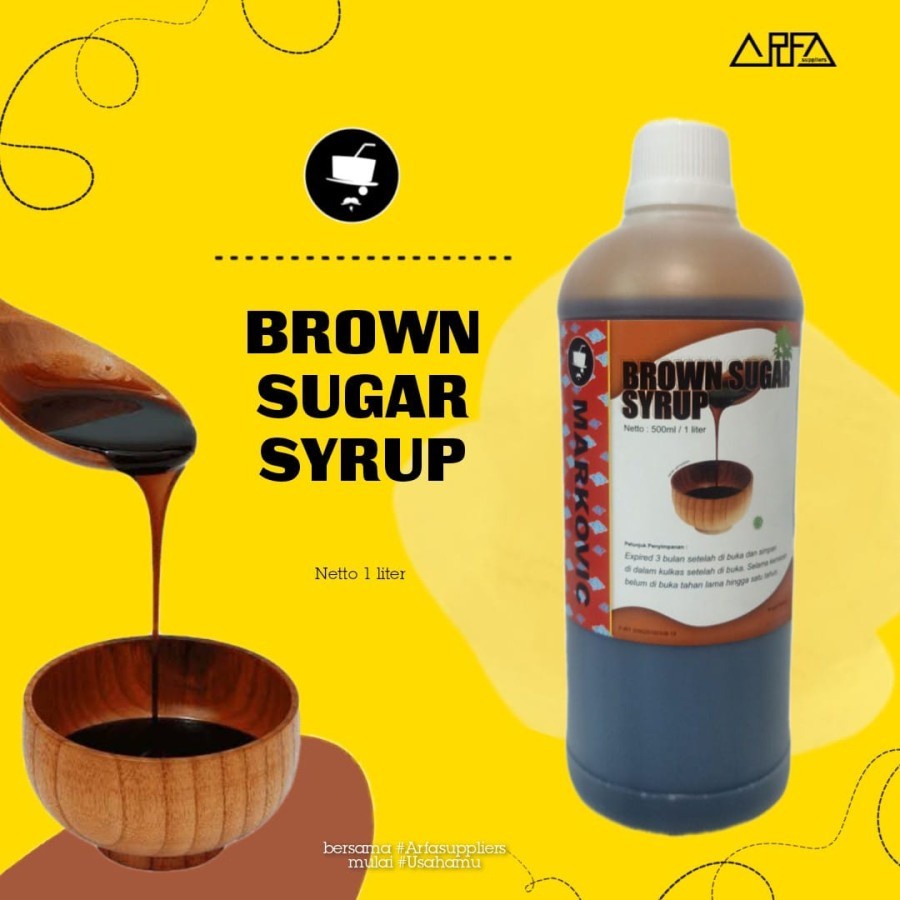 Jual Brown Sugar Syrup - Sirup Gula Merah 1 liter | Shopee Indonesia