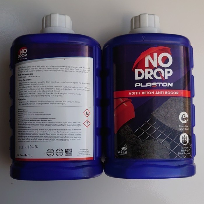 Jual NO DROP PLASTON ADITIF BETON ANTI BOCOR KEMASAN 5L | Shopee Indonesia