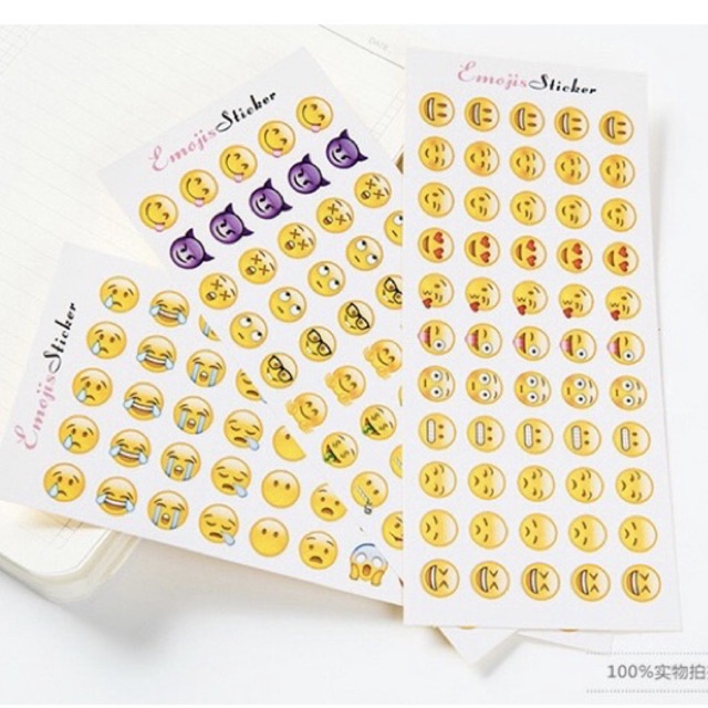 Jual Sticker emoji 660 pcs / sticker bulat / sticker emoticon / sticker ...