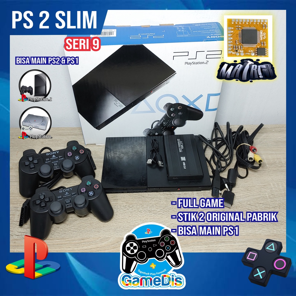 Jual PS 2 Slim Seri 9 | 250GB Lengkap Paling MURAH | Shopee Indonesia
